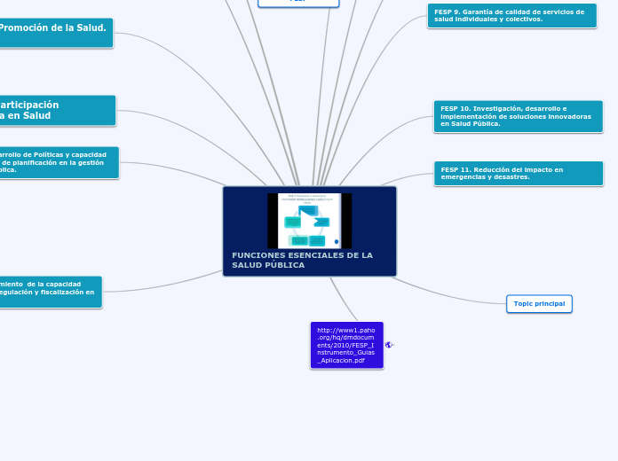 Funciones Esenciales De La Salud PÚblica Mind Map